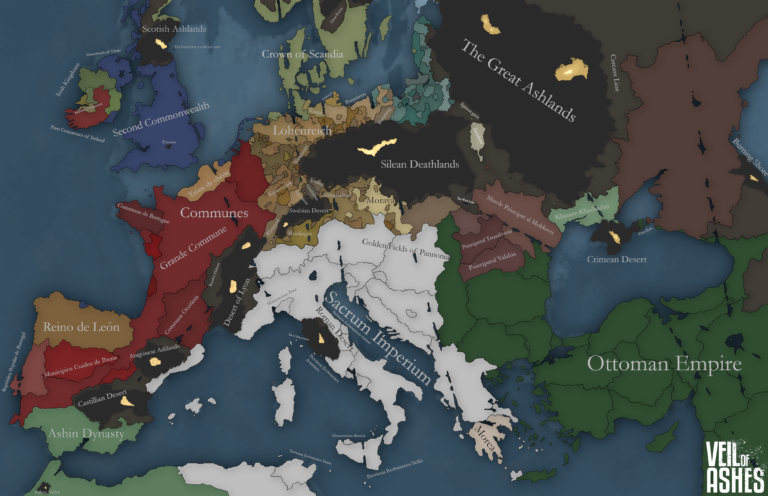 Maps of Veil of Ashes: Europe | Greifenmaer – Games Studio