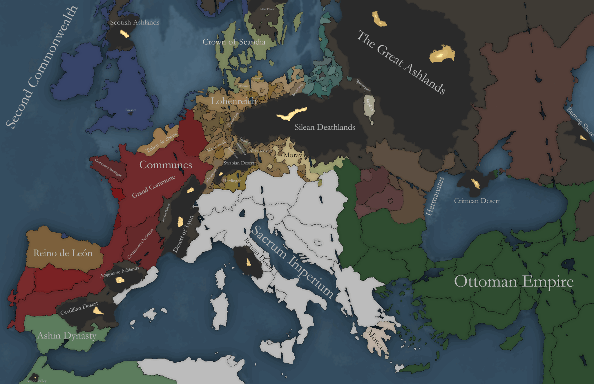 Maps of Veil of Ashes: Europe | Greifenmaer – Games Studio